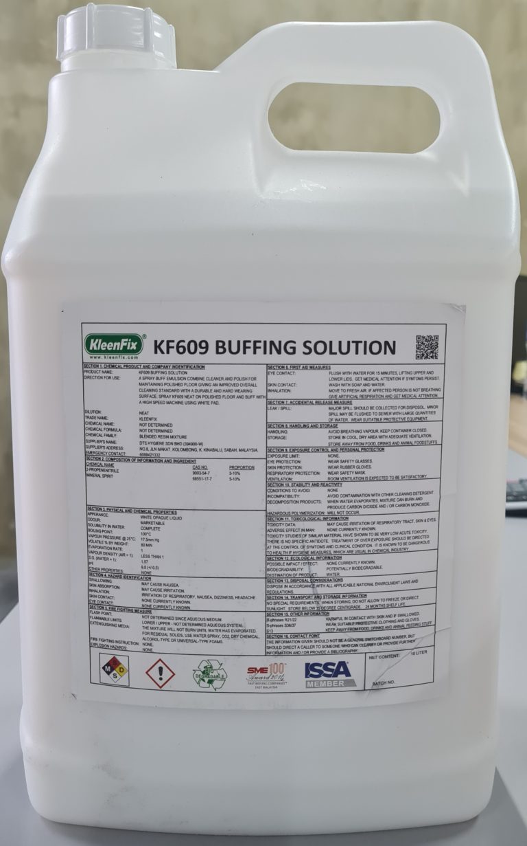 KF609 BUFFING SOLUTION - KleenFix